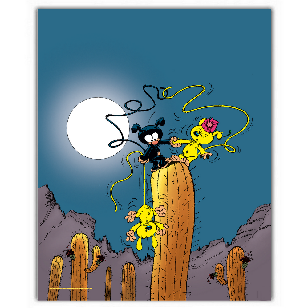 Poster offset Marsupilami, In the moonlight (28x35,5cm) - BD addik