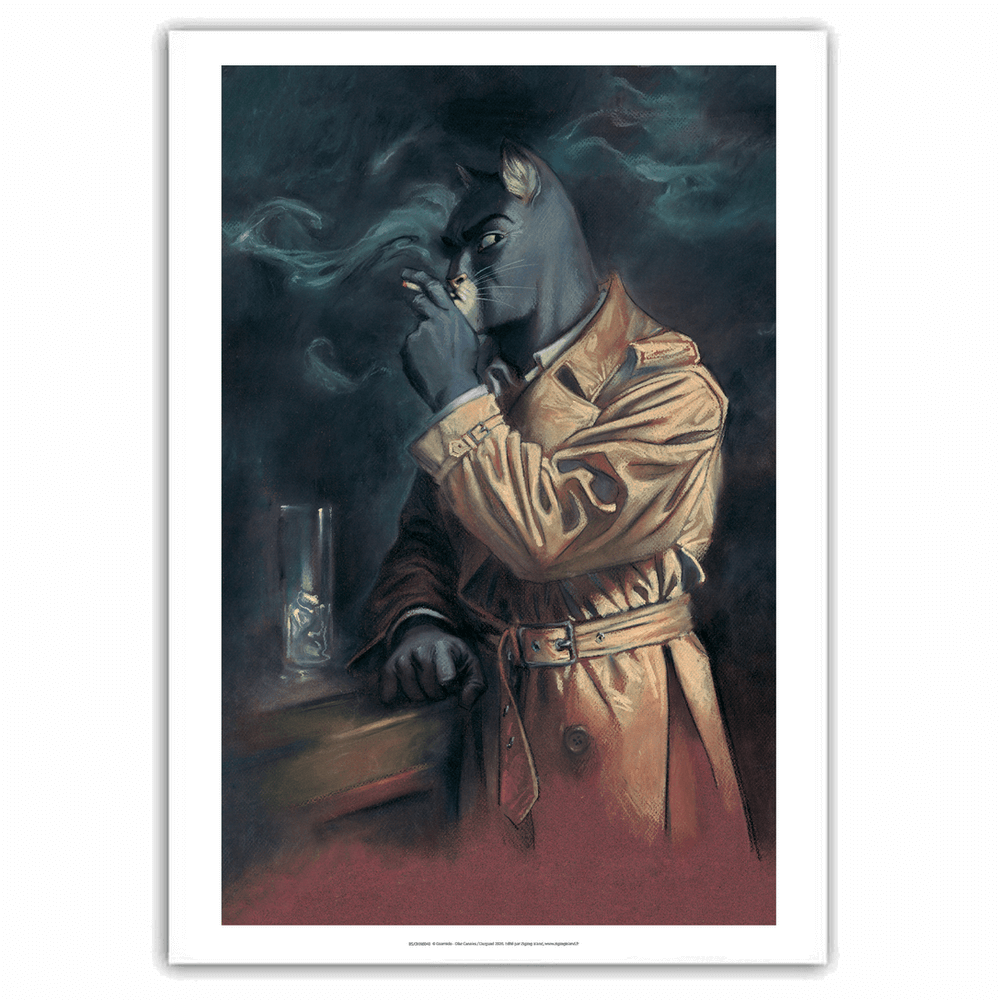 Poster affiche offset Blacksad, Portrait à la cigarette de John ...